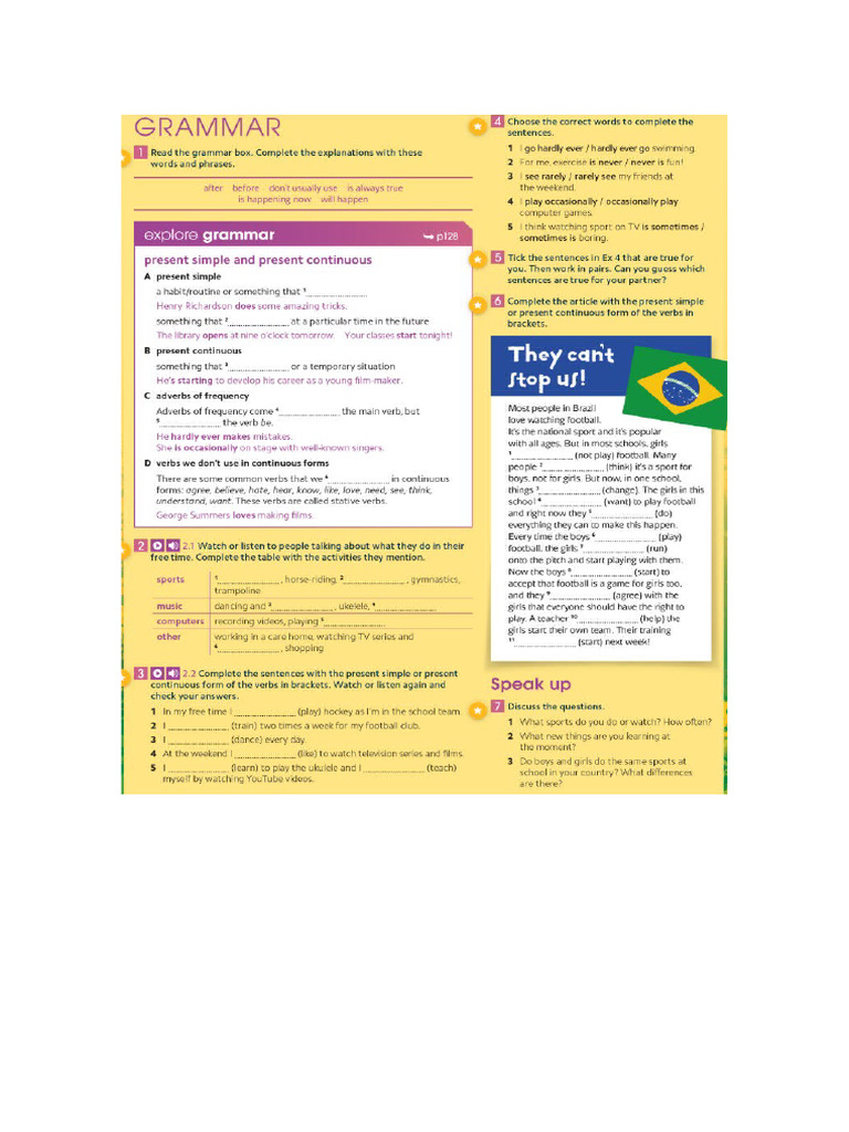 Jóvenes Pre-Intermediate - Lesson 2 (GExpA2p) | PDF