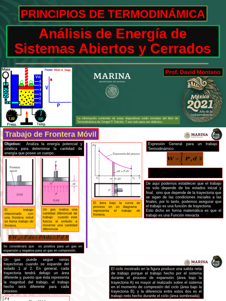 4 Analis.Energ. Sist.Cerrados y Abiertos 2022 | PDF | Calor | Entalpía