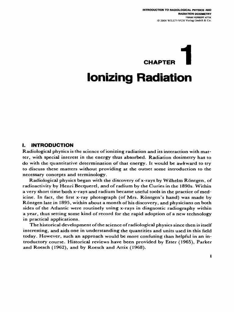 Introduction to Radiological Physics | PDF | Electromagnetic Radiation ...