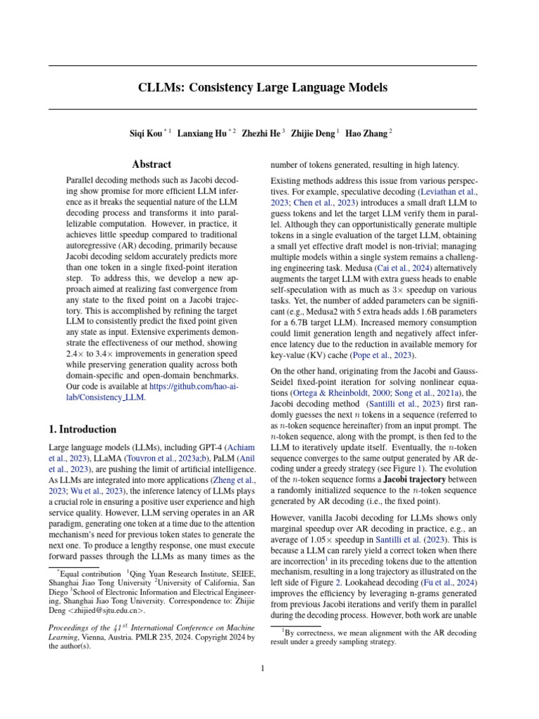 CLLMs- Consistency Large Language Models | PDF | Applied Mathematics