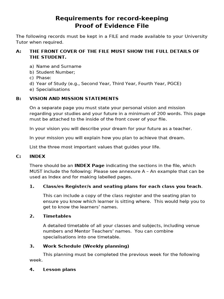 5 - Creating A Proof of Evidence File Edtp 611 2025 | PDF | Teaching ...
