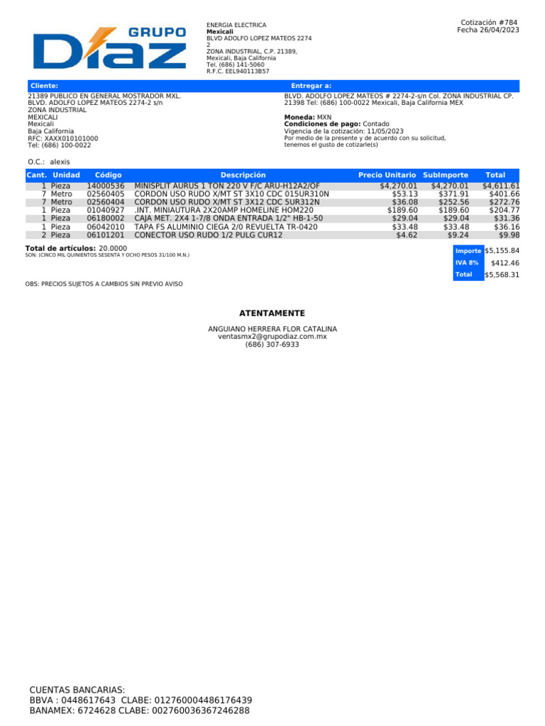 cotizacion-784 (1) | PDF