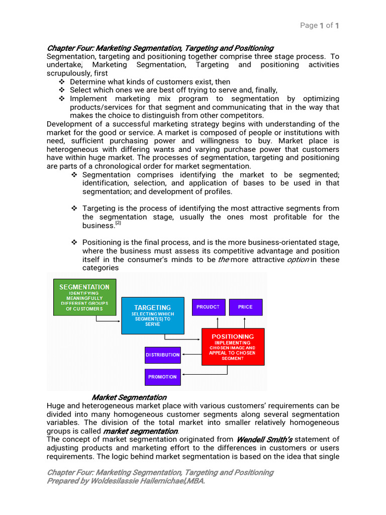 Marketing Segmentation and Targeting Guide | PDF