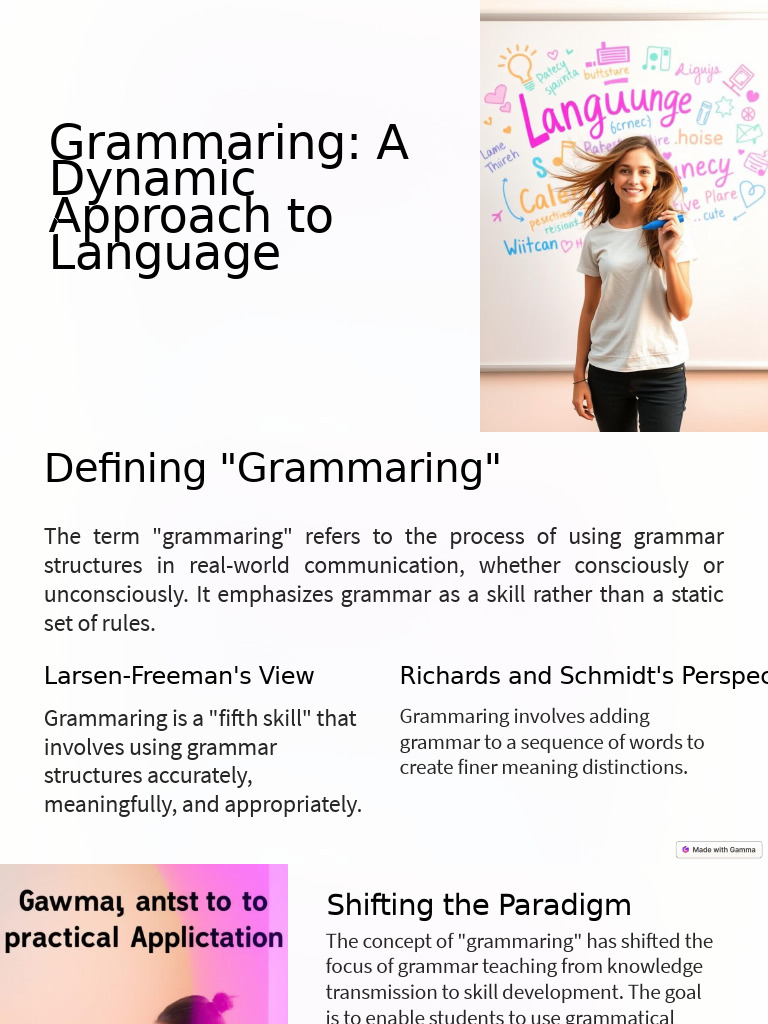 Grammaring A Dynamic Approach To Language Autosaved | PDF | Semantics ...