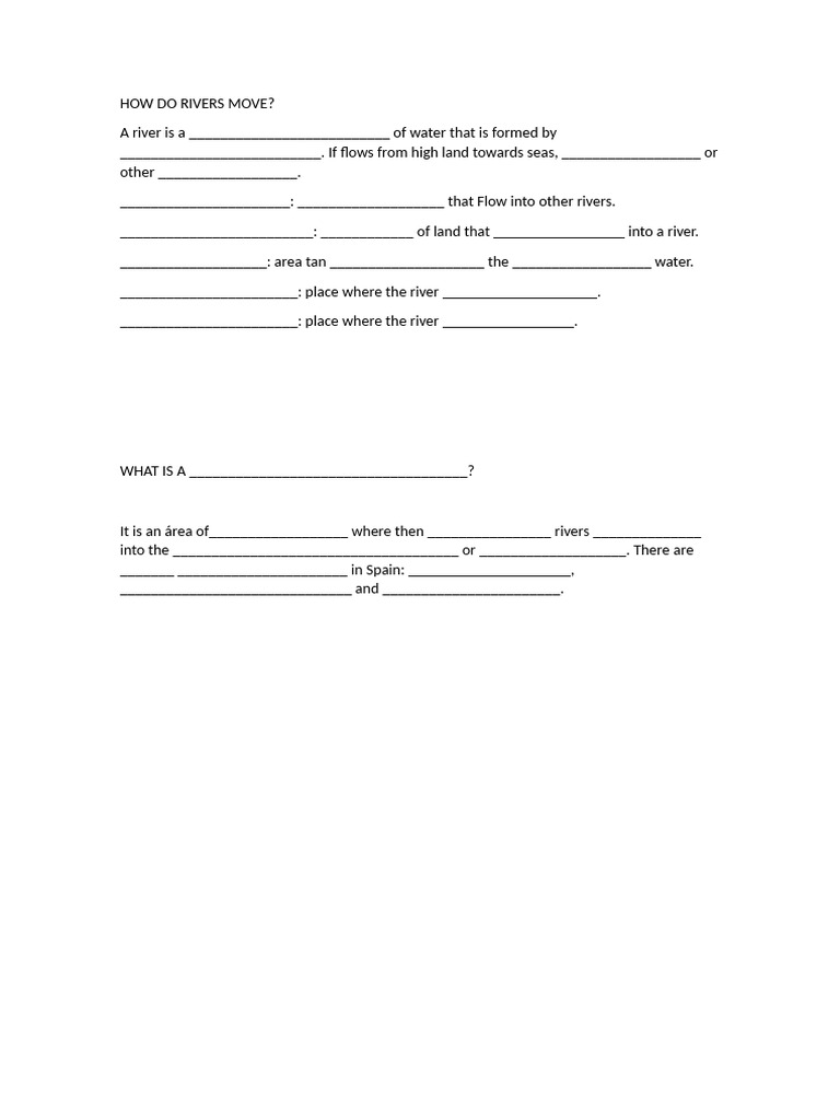 How Do Rivers Move | PDF