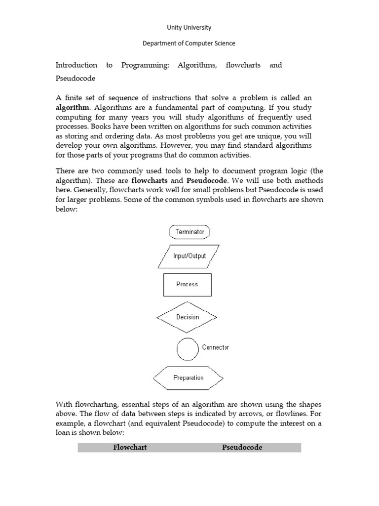 Flowcharts and Algorithms | PDF | Algorithms | Control Flow