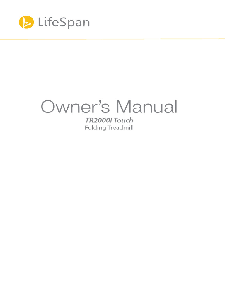 Manual Tr2000i Color v1 Web | PDF | Physical Fitness | Screw