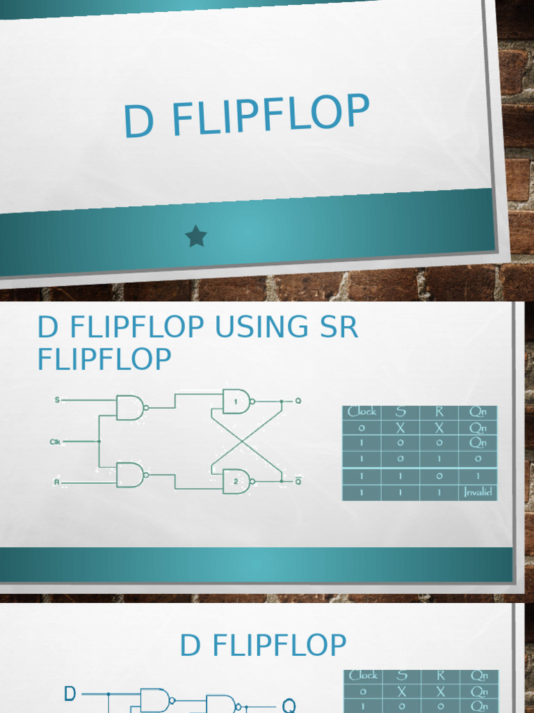 D flipflop and T flipflop | PDF | Computer Data | Computer Memory
