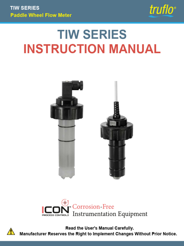 tiw-manual | PDF | Flow Measurement | Equipment