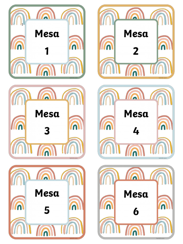 Mesas 1-6 | PDF