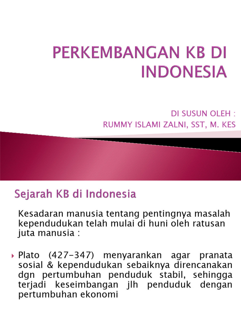 Perkembangan KB Di Indonesia | PDF
