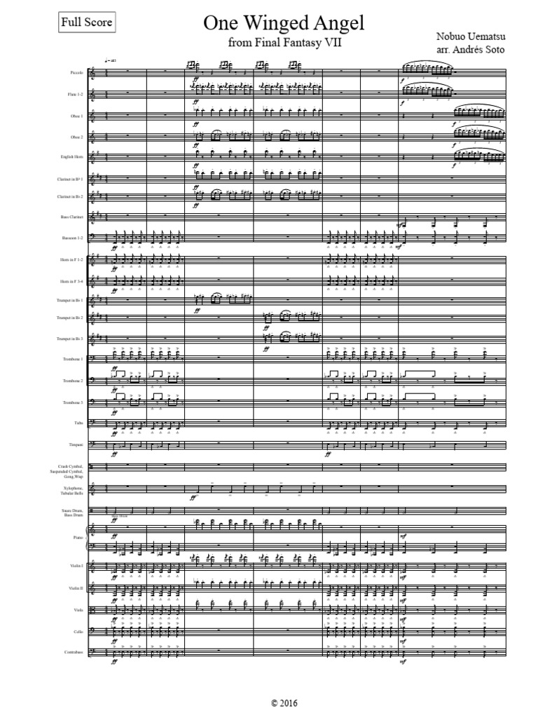 14 One Winged Angel Orchestra | PDF | Musical Compositions ...