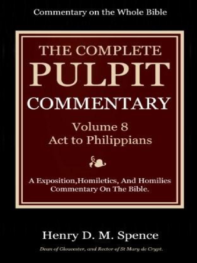 Pulpit Commentary: Acts to Philippians | PDF | Paul The Apostle | Acts ...