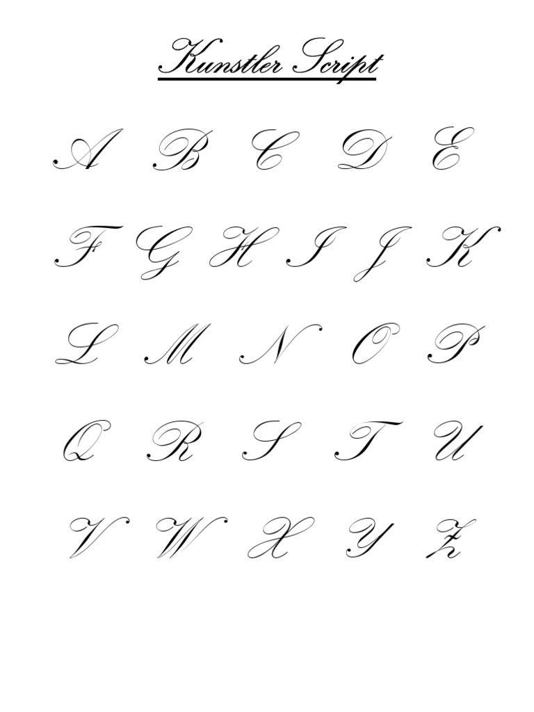 Letra de Kunstler Script | PDF