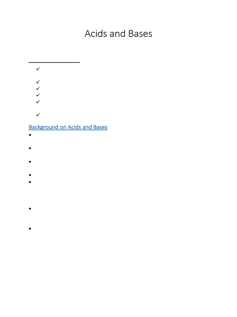 Understanding Acids, Bases, and pH | PDF | Acid | Ph