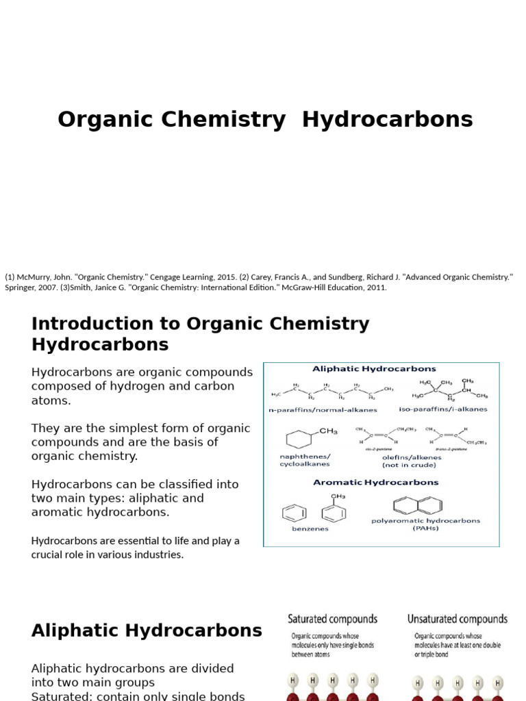 Organic Chemistry Hydrocarbons Physical Science 2024 | PDF ...