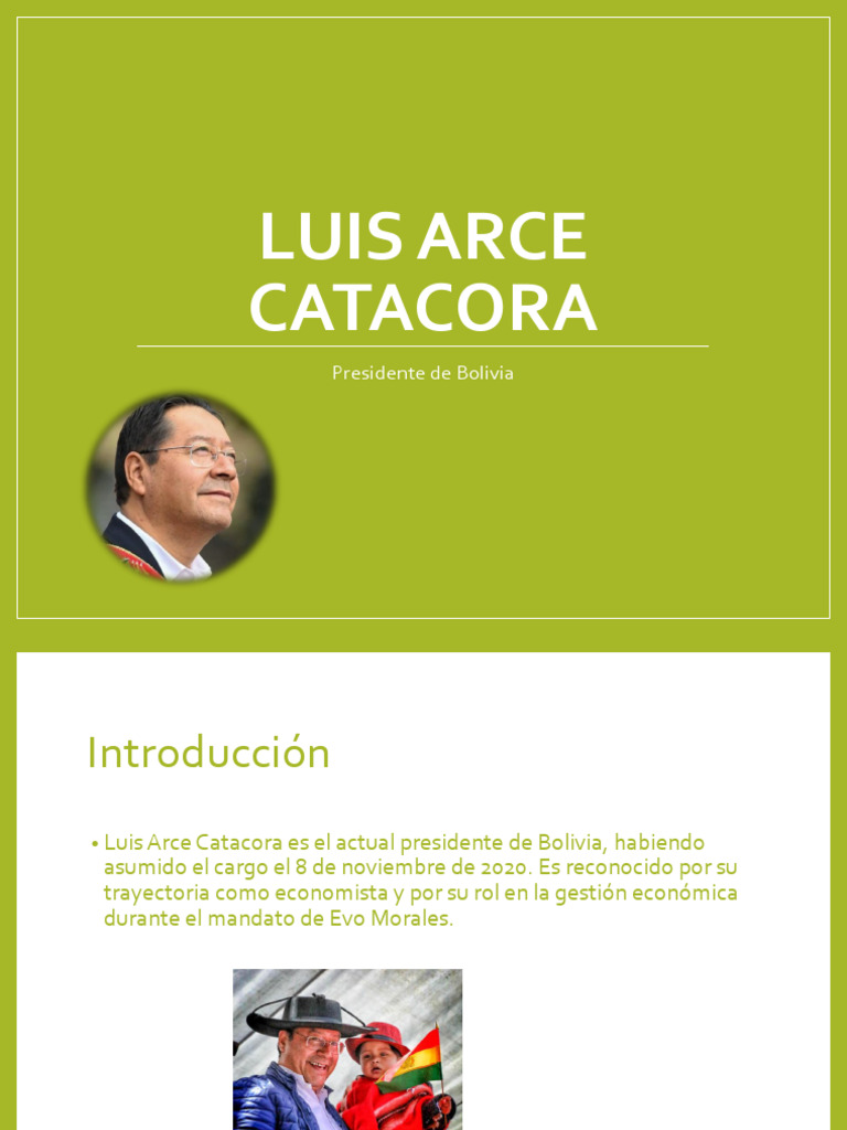 Logros y Desafíos de Luis Arce Catacora | PDF