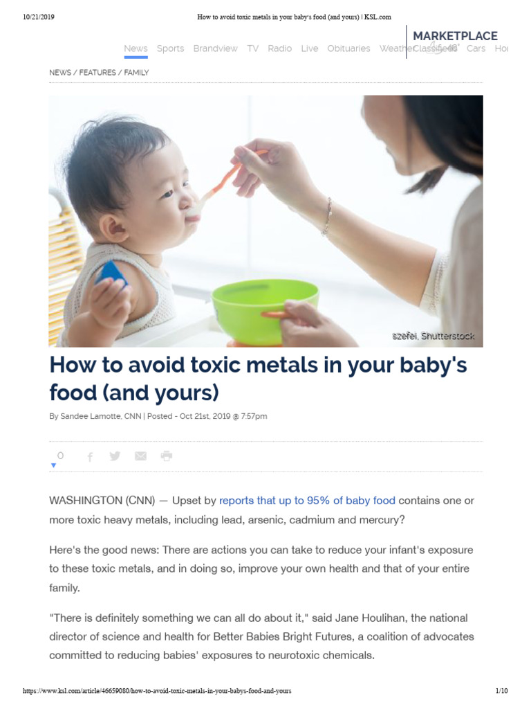 How To Avoid Toxic Metals in Your Baby's Food (And Yours) | PDF | Juice ...