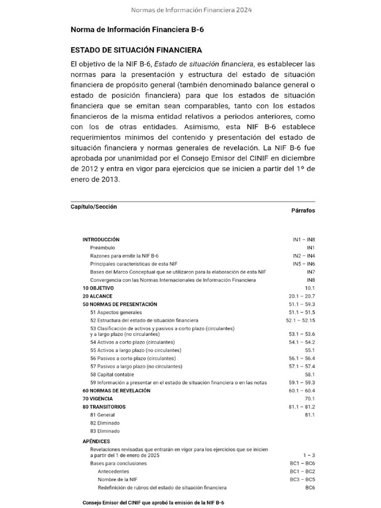 B-6 Estado de Situacion Financiera | PDF
