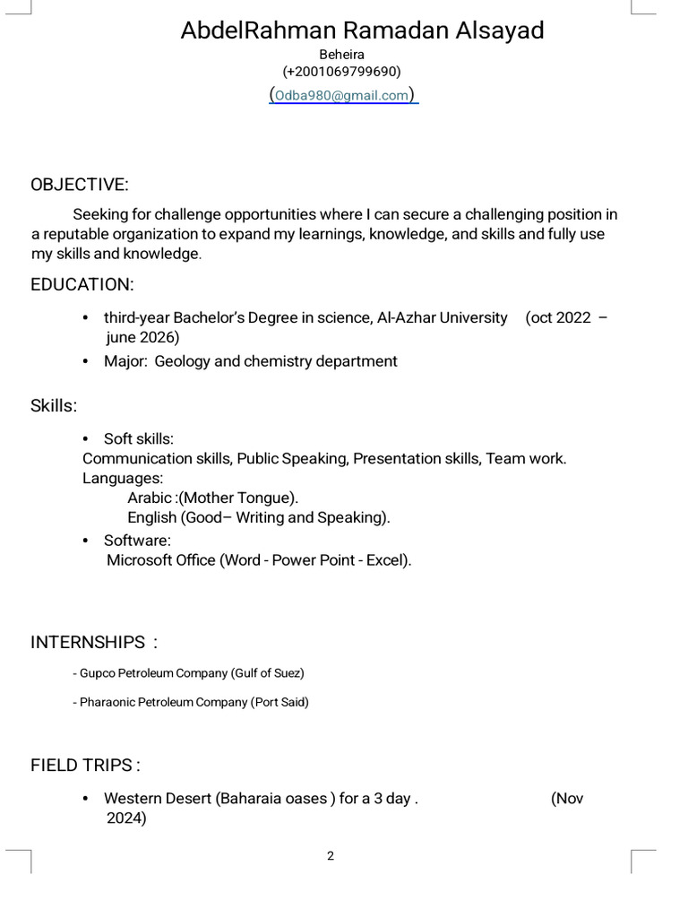 Abdel Rahman Ramadan Abdel Aal Al Sayed | PDF