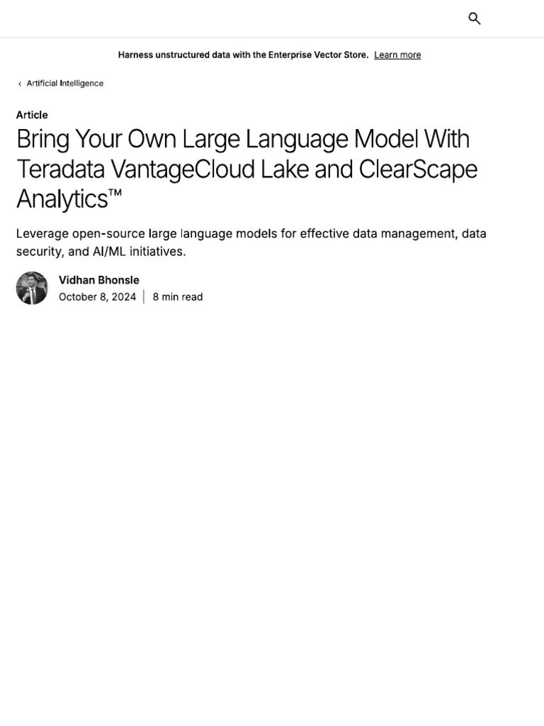 Bring Your Own LLM | PDF