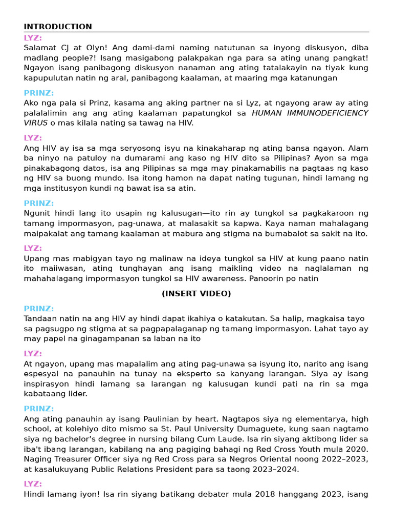 SCRIPT (LECTURE) final | PDF