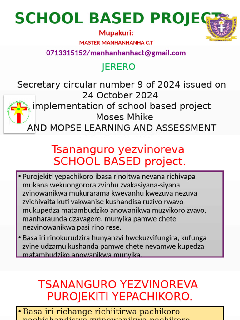 Shona-School Based Project | PDF | Human Communication | Learning