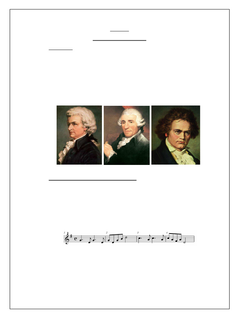 Música del Clasicismo: Características y Compositores | PDF | Periodo ...
