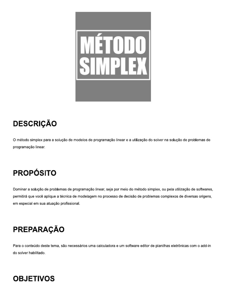 Método Simplex | PDF