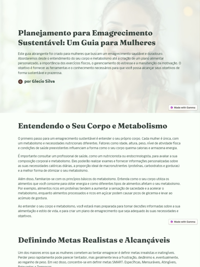 Guia Completo para Emagrecimento Sustentável | PDF | Alimentos | Corpo ...