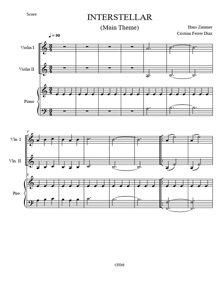 INTERSTELLAR - Score | PDF