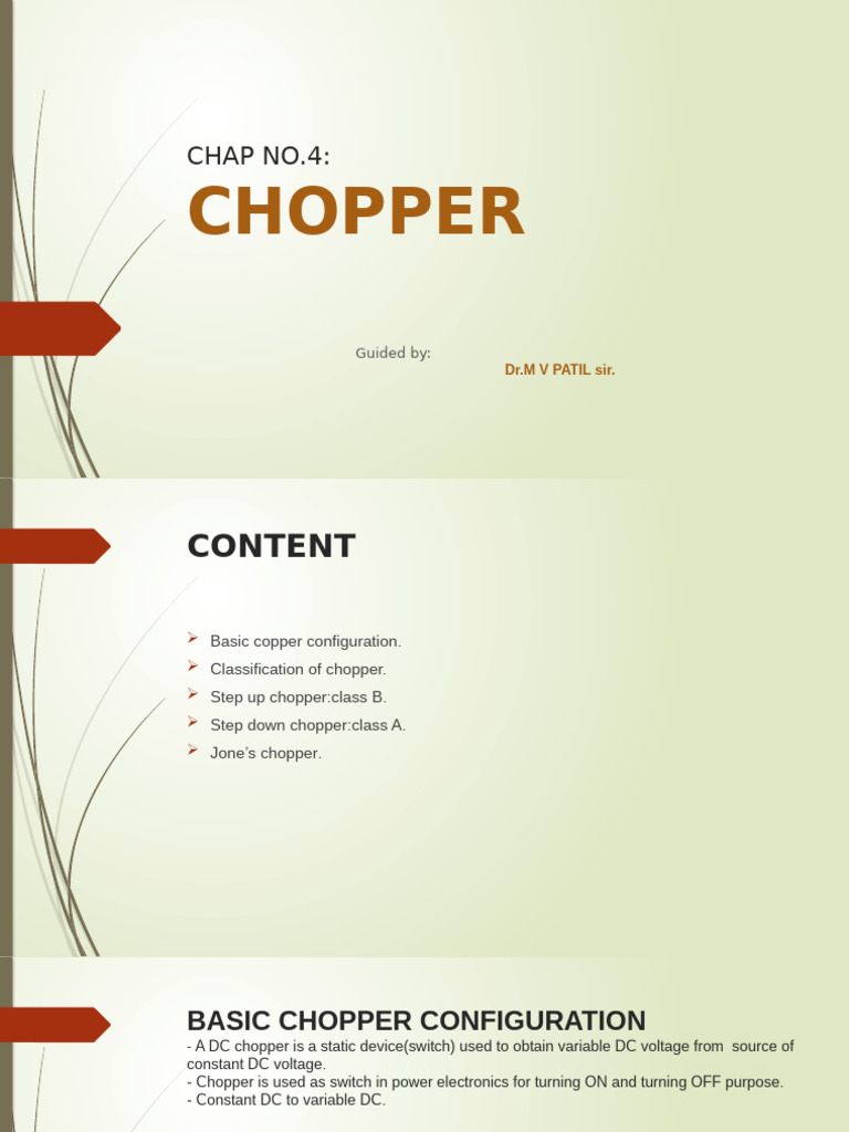(D) Chopper | PDF | Computer Engineering | Electrical Components