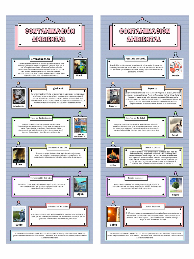 Infografia Contaminación Ambiental Keren Daniela Fajardo | PDF