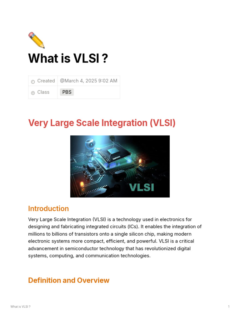 What_is_VLSI_-4 | PDF | Integrated Circuit | Very Large Scale Integration