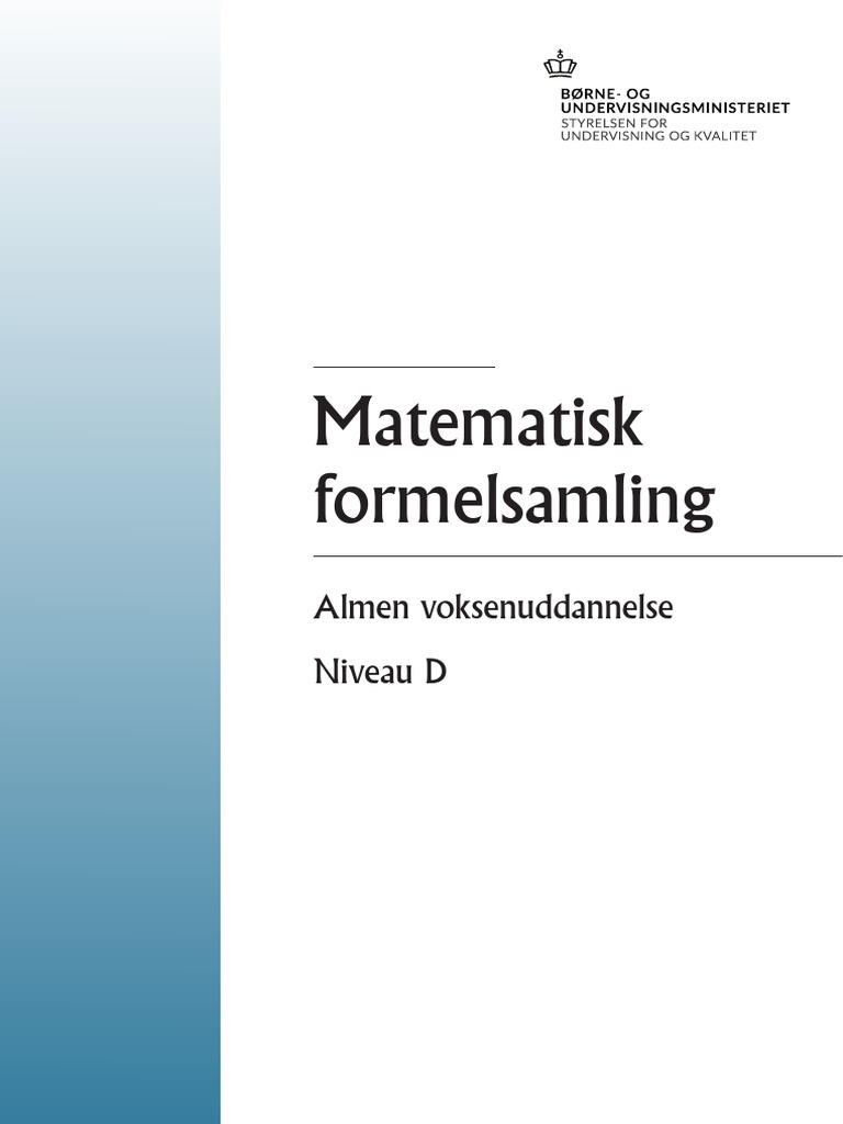 Formelsamling Niveu D | PDF
