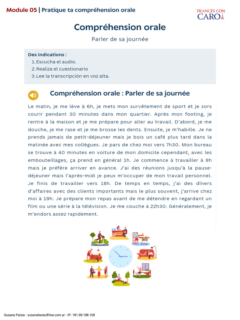 Pratique de la compréhension orale | PDF | Cuisine | Repas
