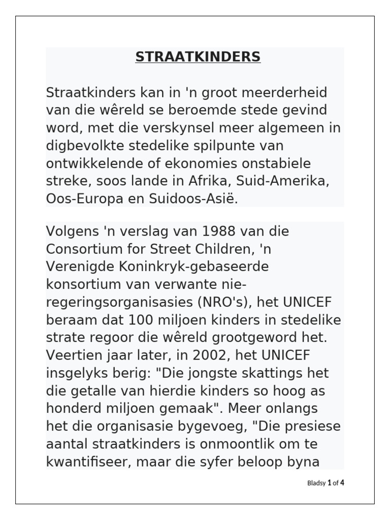 STRAATKINDERS | PDF