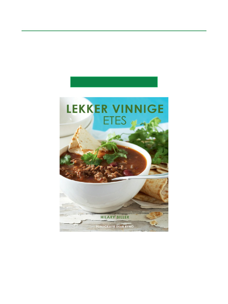 Award Winning Lekker Vinnige Etes 1st Edition Instant Access | PDF
