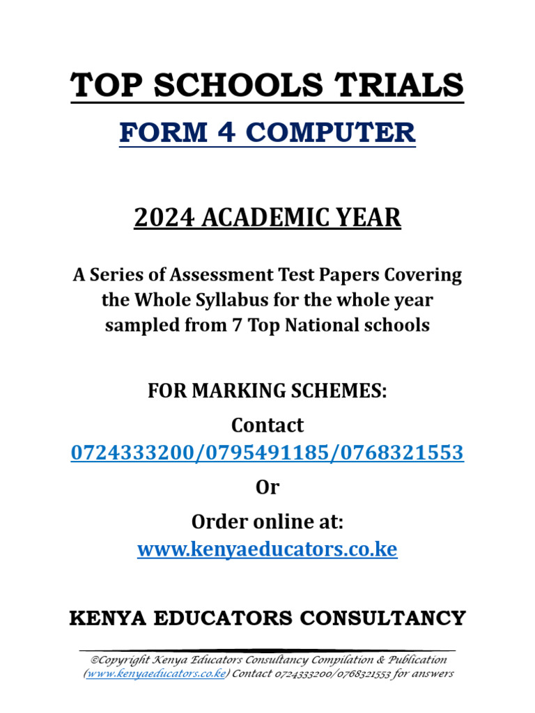 F4 Comp Et3 National Schools Trials | PDF | Computing | Computer Science