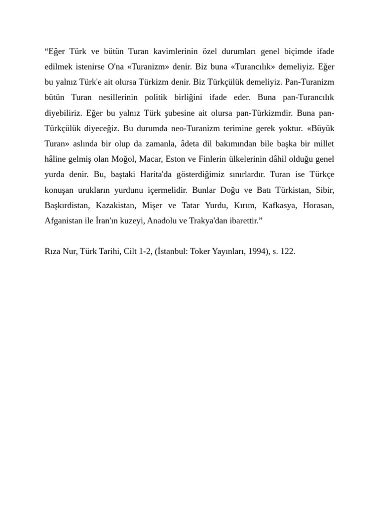 Dr. Rıza Nur Beğ Ve Turancılık, Pan-Turancılık, Türkçülük, Pan ...