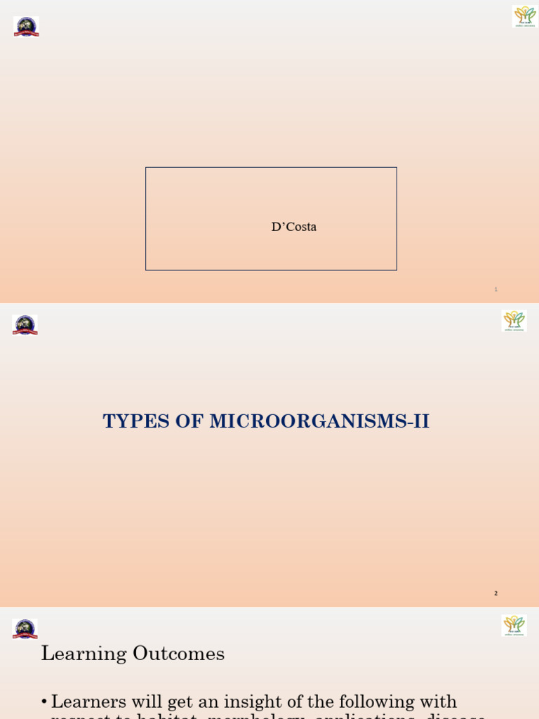Unit 9A - Types of Microorganisms - II | PDF | Archaea | Protozoa