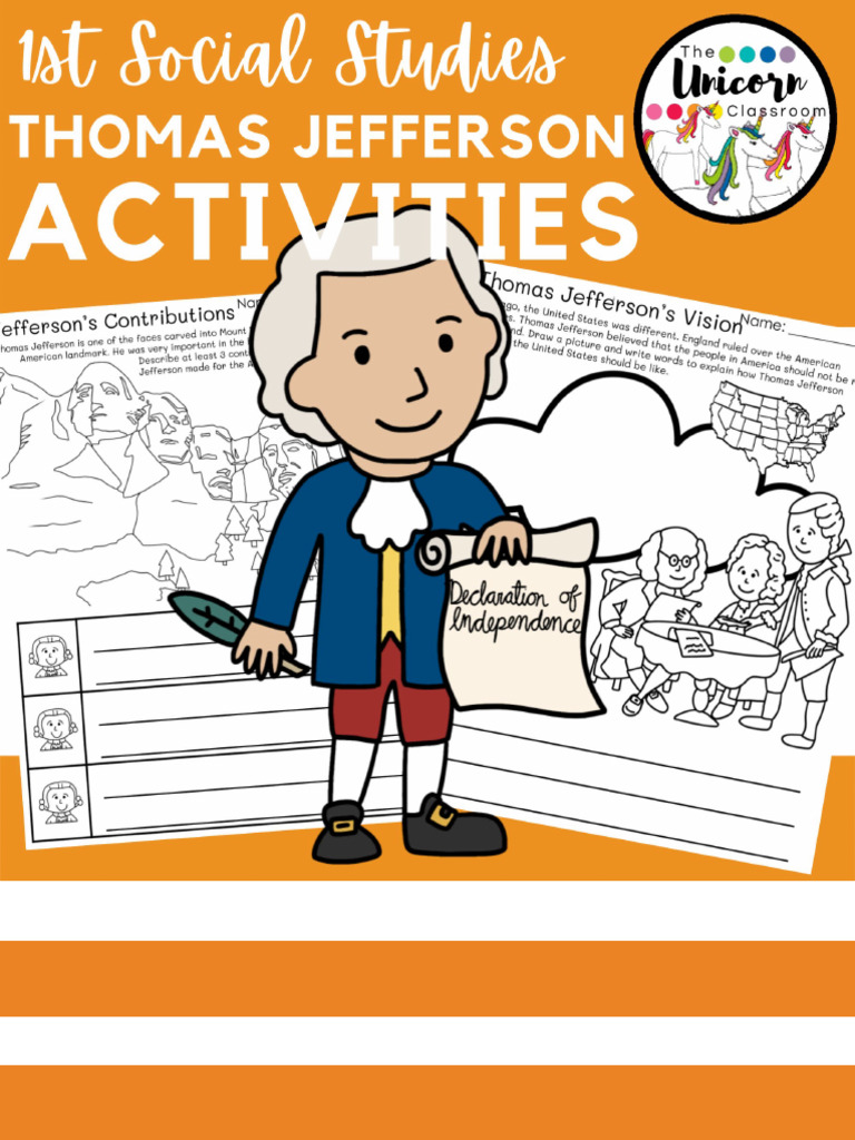 Thomas Jefferson Printable Activities | PDF | Thomas Jefferson | Nickel ...