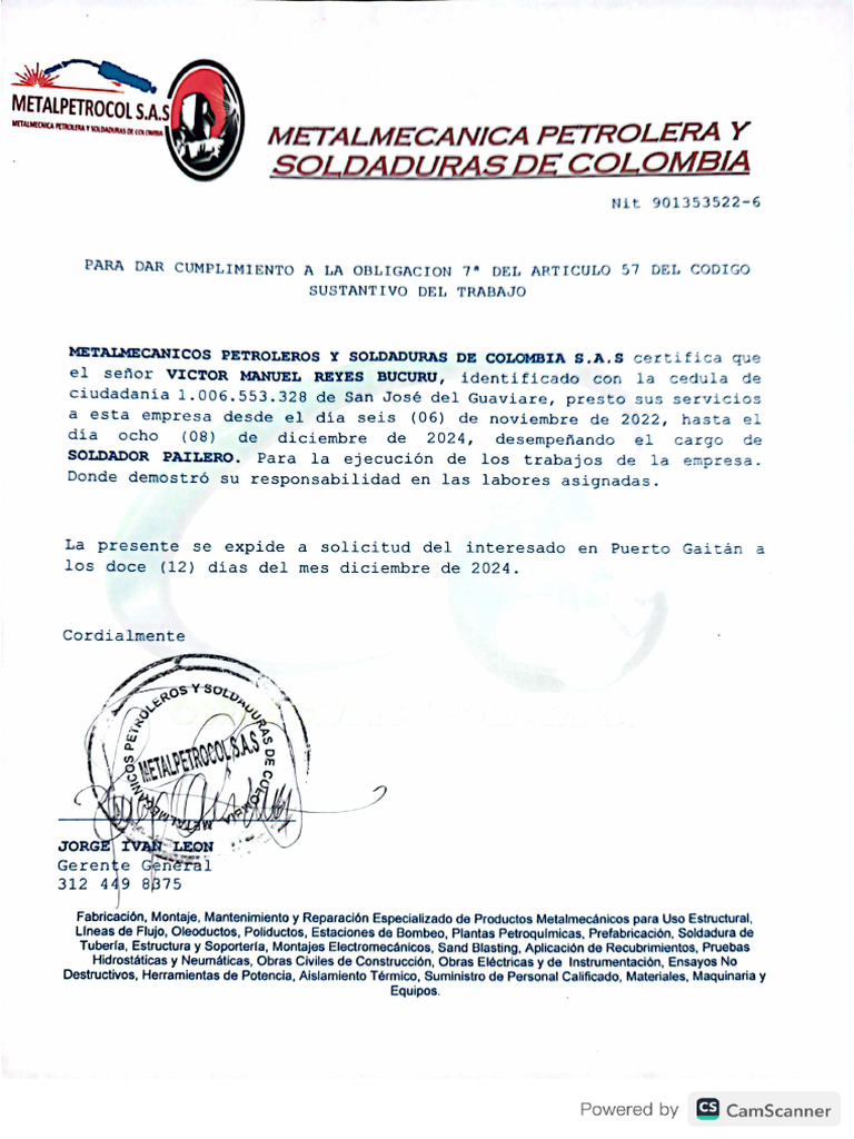 Experiencia Laboral | PDF