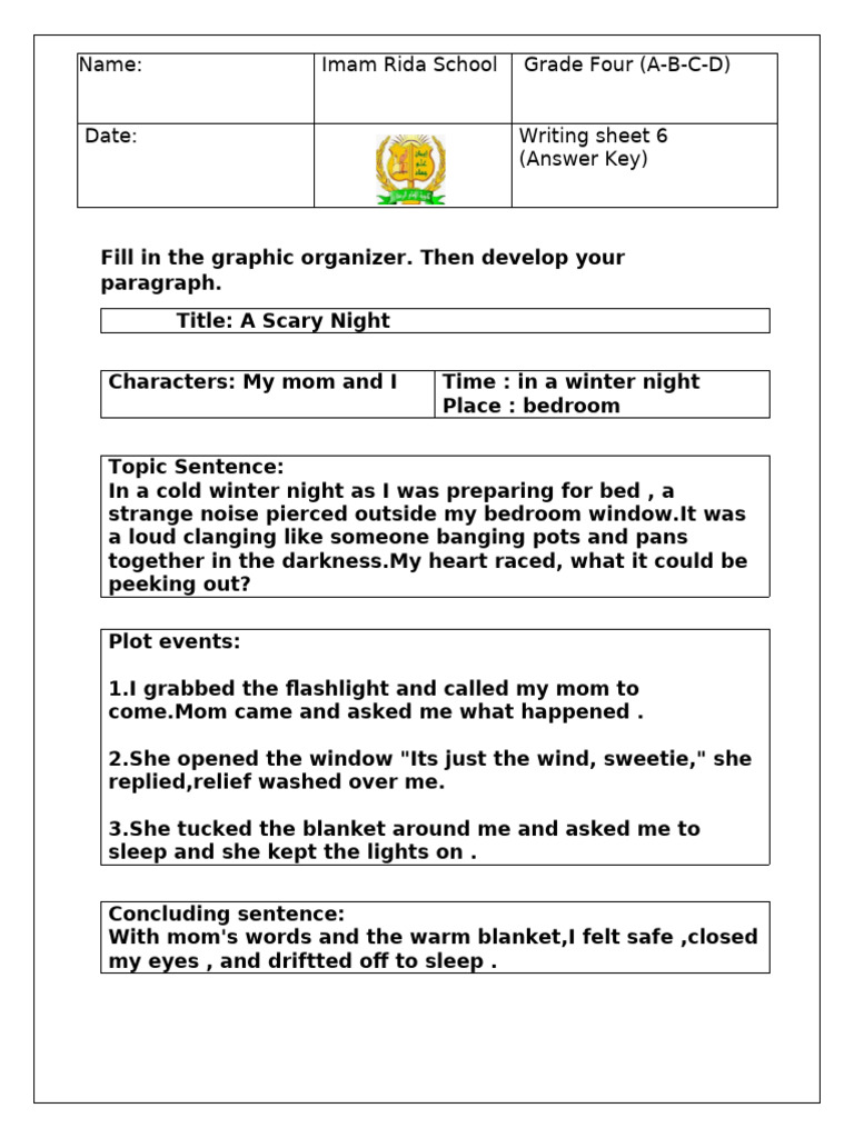 Writing Answer Key | PDF