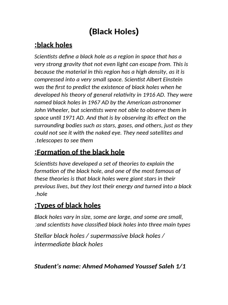 Black Holes | PDF