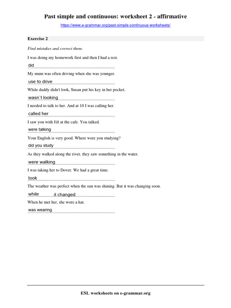 past-simple-continuous-exercise-2 | PDF