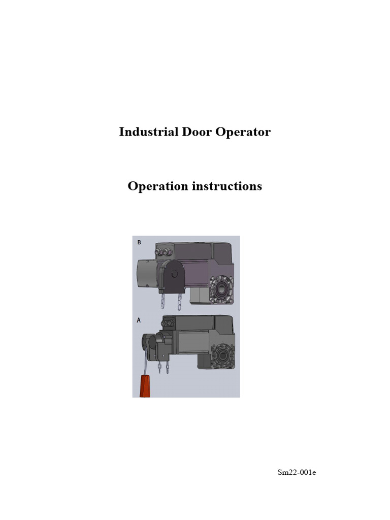 Sectional Door Operator Instructions-Sm22-001e | PDF | Remote Control | Switch