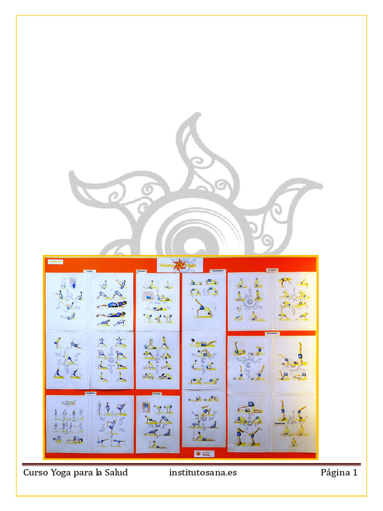 Lista de Asanas. Yoga para La Salud. Nivel I | PDF | Hatha Yoga | Yoga