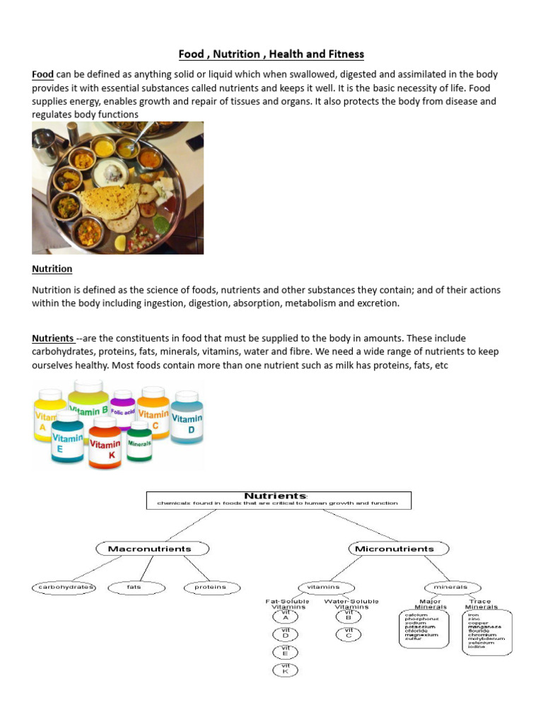 Food, Nutrition, and Adolescent Health Guide | PDF | Nutrients | Foods