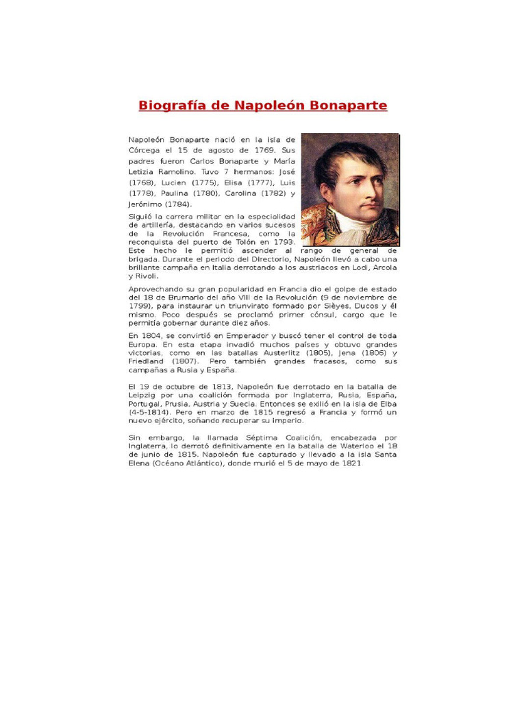 Napoleon Bonaparte | PDF